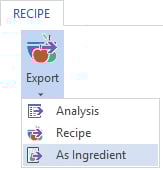 How-to: Exporting a Recipe as an Ingredient | ESHA Research