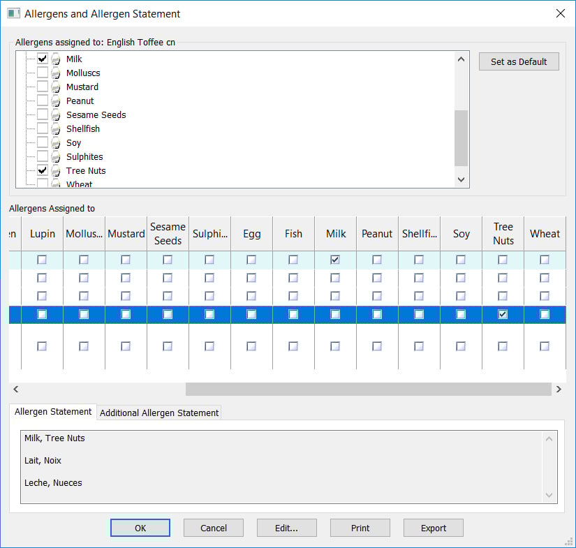 Using Genesis R&D to Comply with the UK's Food Information Allergen ...