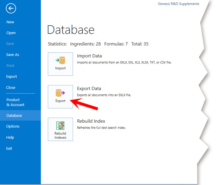 How to Export Files from Genesis R&D Supplements | ESHA Research