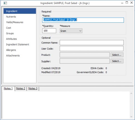How-to: Exporting a Recipe as an Ingredient | ESHA Research