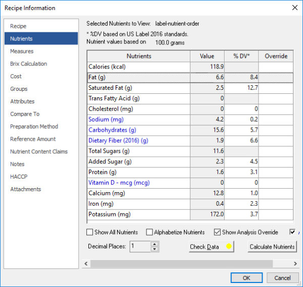 Making Effective Use of Your Nutrient List | ESHA Research