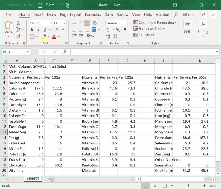 How to Export Nutrition Reports into Excel | ESHA Research