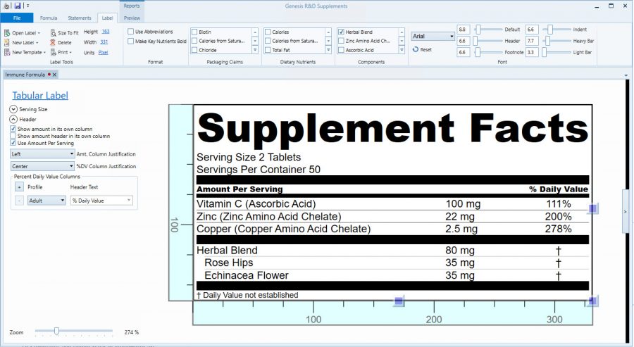 How to Export a Supplement Facts Label as a Vector Image from Genesis R ...