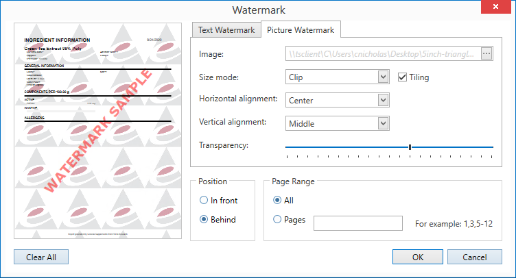 How to Add a Watermark to Your Supplement Analysis Reports | ESHA Research