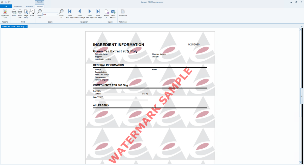 How to Add a Watermark to Your Supplement Analysis Reports | ESHA Research